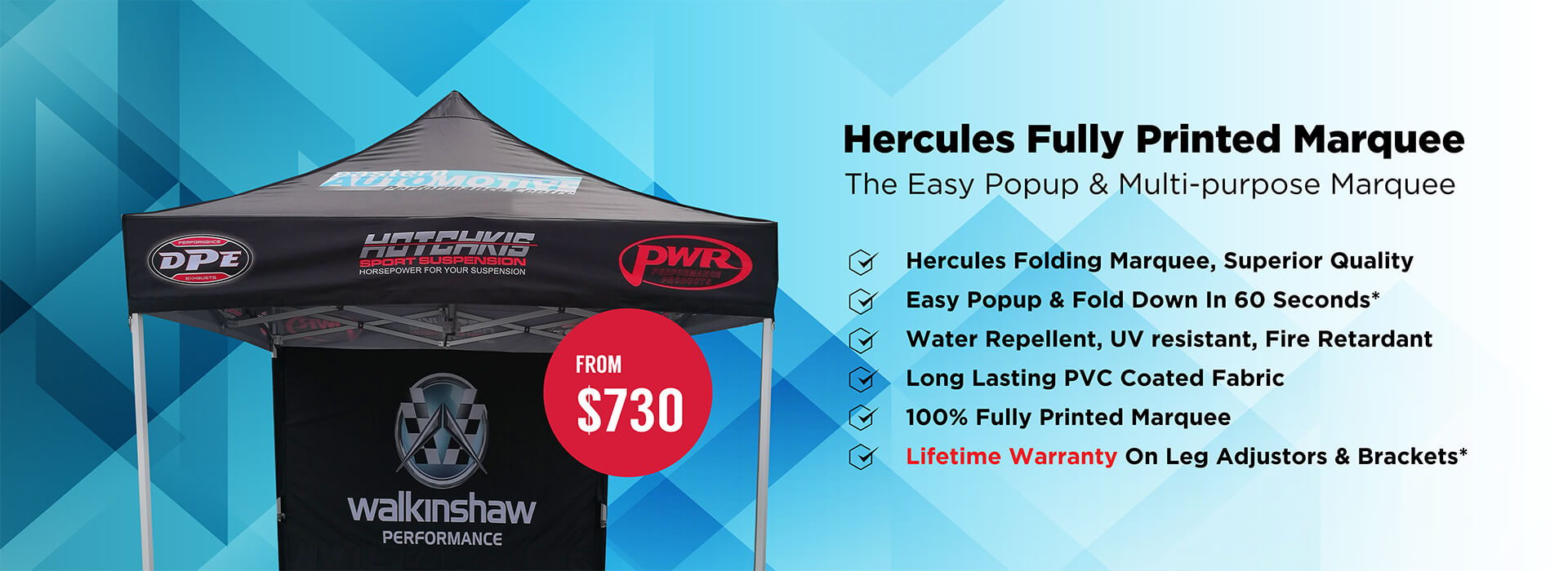 Folding Marquees - Hercules Instant Shelter